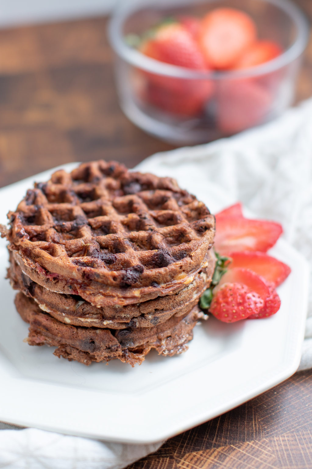 Chocolate Covered Strawberry Chaffles