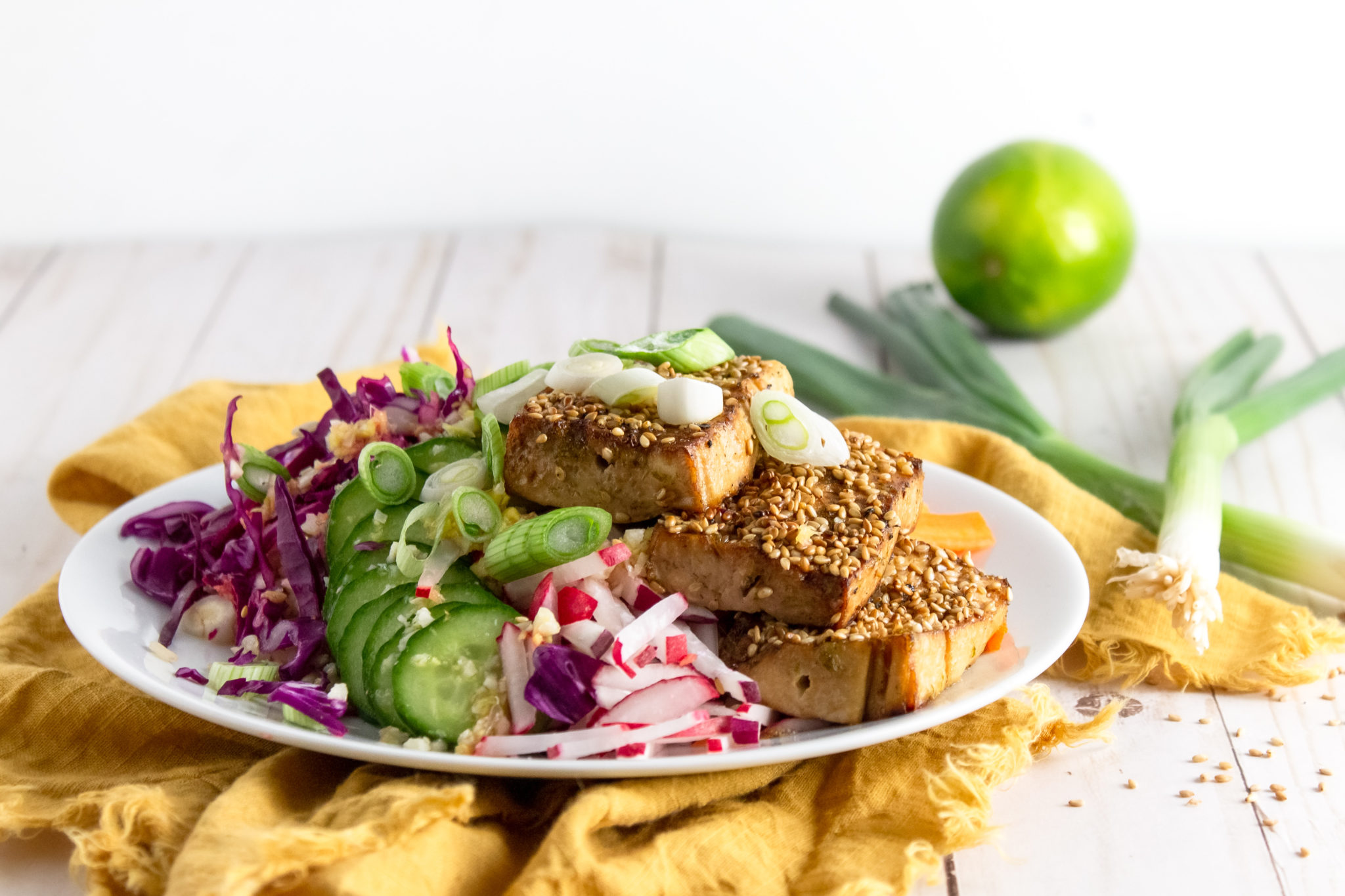 Sesame-crusted Tofu Power Plate