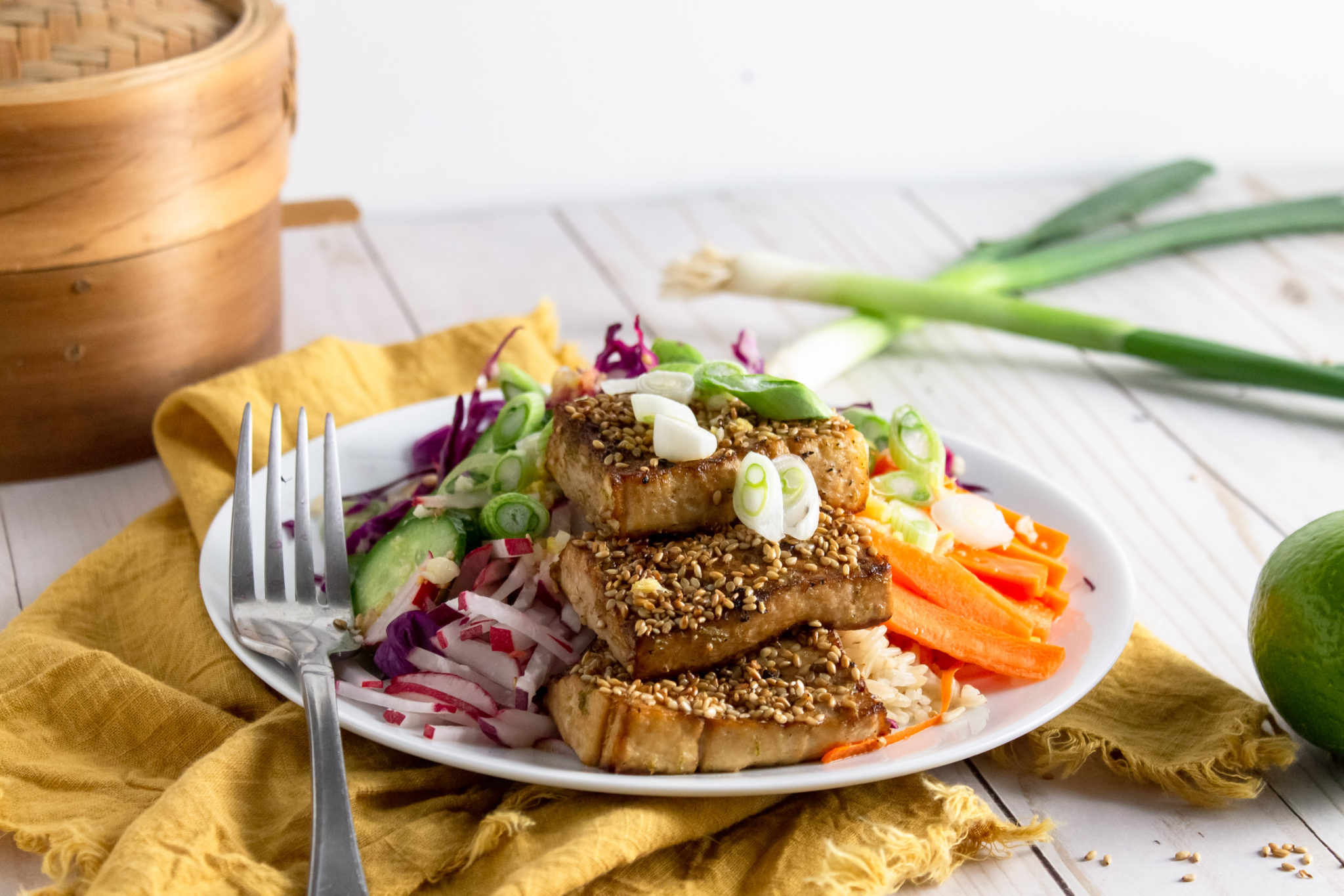 Sesame-crusted Tofu Power Plate