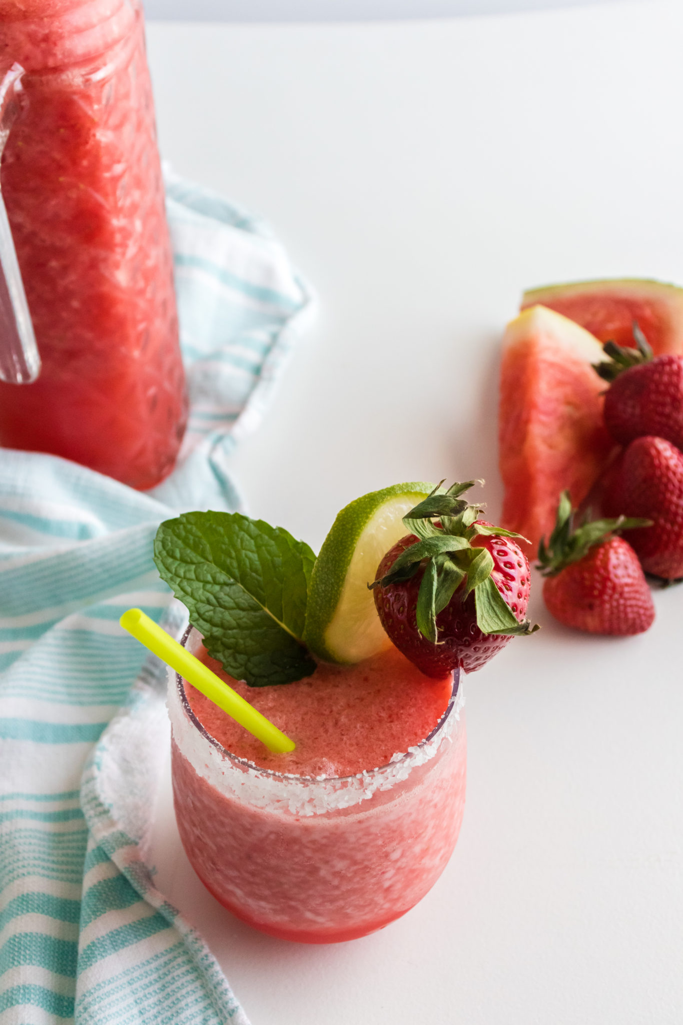 Boozy Strawberry Watermelon Limemade