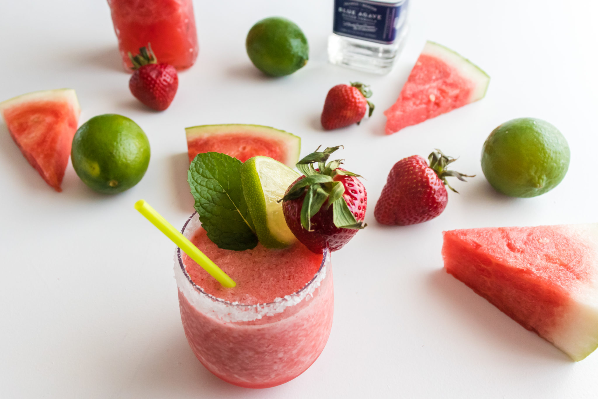 Boozy Strawberry Watermelon Limemade