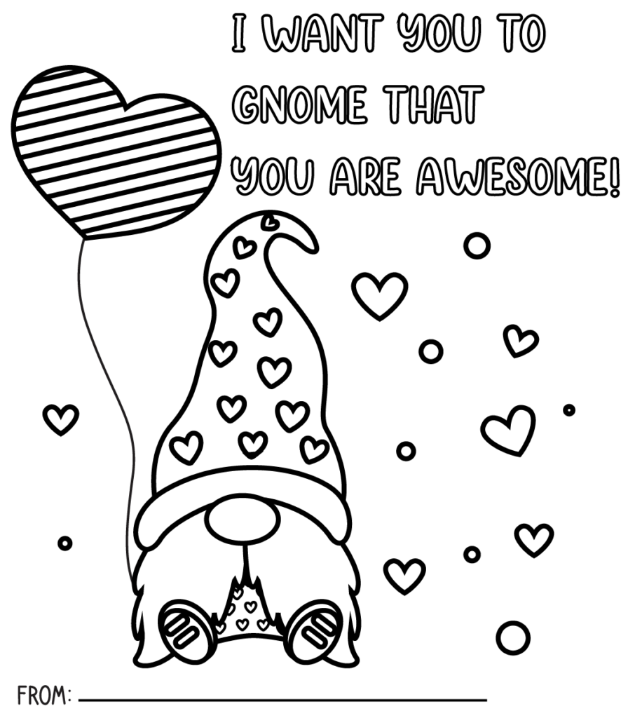 Free Valentine Day Color Cards & Pages